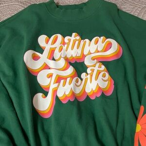 Target | Tops | Target Green Sweatshirt With Colorful Graphic Size ...